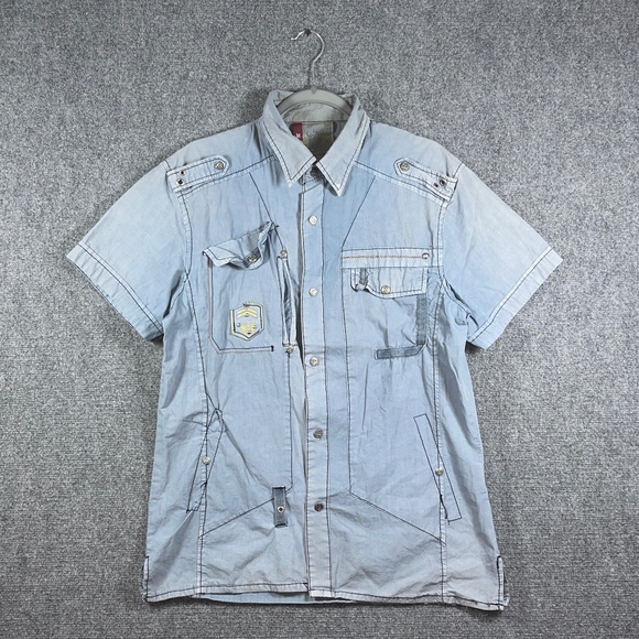 FUSAI Jeans | Shirts | Vintage Y2k Fusai Jeans Polo Shirt Blue Grunge ...